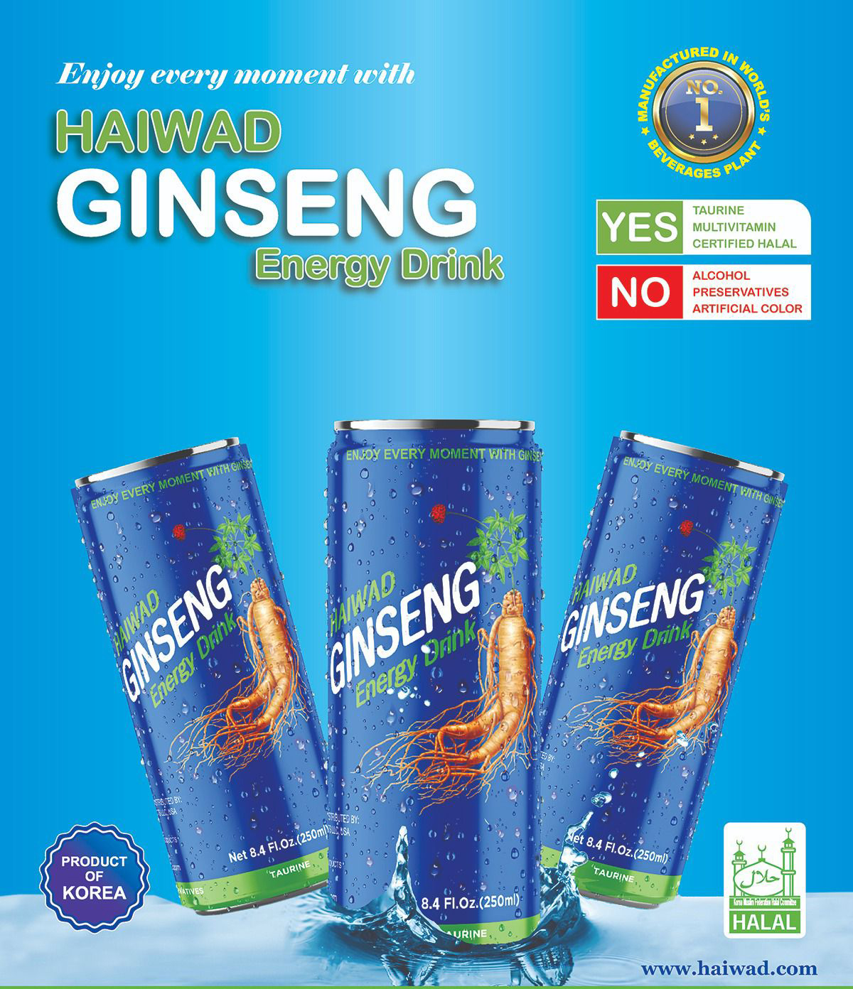 Haiwad Ginseng Energy Drink - Haiwad Products LLC
